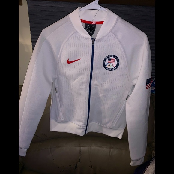 Nike | Jackets & Coats | Nike Usa Team Olympic Bomber Crop Jacket ...